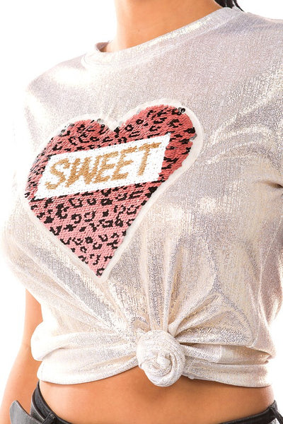 Silver "Sweet" Metallic T-Shirt – Hippie Vibe Tribe